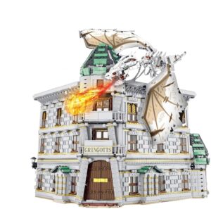 wolfbsuh diagon alley bank model building kit for harry potter diagon alley, collectible model set to build, 4185 pcs building block compatible with lego 10217, (15bfq5602re5)