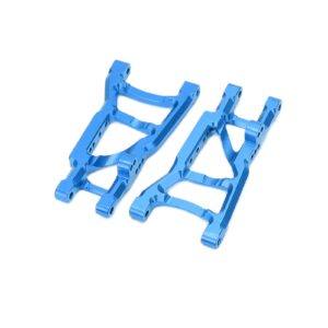 rc front rear suspension arm kit, 1/10 rc aluminum alloy parts kit compatible for traxxas slash 2wd 1/10 rc car(blue)