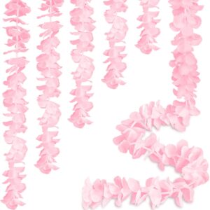 juinte 20 pieces 65.6 ft faux silk wisteria vine hanging garland faux wisteria vine ratta hanging flowers silk faux flowers garland faux flowers garland for home wedding garden outdoor decor (pink)