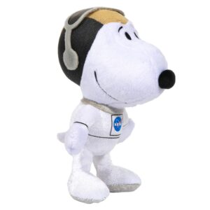 jinx official peanuts collectible plush snoopy, excellent plushie toy for toddlers & preschool, white nasa astronaut snoopy