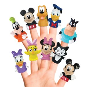 disney mickey & friends 10 piece finger puppet - party favors, educational, bath toys, story time, floating pool toys, beach toys, finger toys, playtime