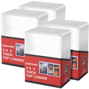 voovao toploader clear 3" x 4" toploaders holder,top loaders for cards,card protectors hard plastic for baseball,basketball,trading card 100ct.