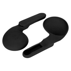 replacement vr silicone earmuffs, durable silicone earmuffs for quest 2(black)