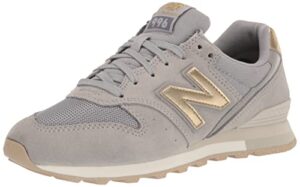 new balance women's 996 v2 sneaker, team away grey/gold/raincloud, 10