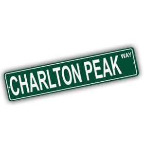 california mountains pick your mountain compatible/replacement for charlton peak united states mountain aluminum metal tin street sign style home decor for man cave poker tavern game room