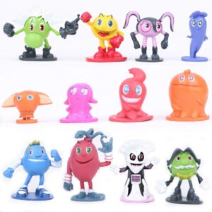 seamont new gift pac-man and the ghostly adventures 12 pcs movie action figure kids toy xmas gift cute, 3-5cm