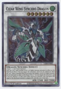 clear wing synchro dragon - led8-en001 - super rare - 1st edition