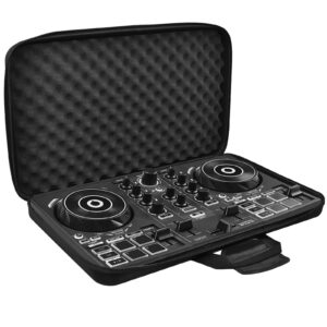 ithwiu lightweight molded hard storage case fits for pioneer rx, sx, sx2, sx3, denon mc7000, flx6 (l-27.2x 15.7 x 4 inch)