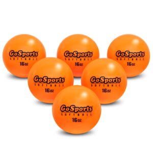 gosports 3.82 inch weighted training softballs 6 pack - hitting & pitching training for all skill levels - improve power and mechanics