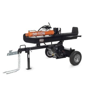 titan attachments industrial 30 ton towable hydraulic horizontal/vertical log splitter, quarter logs up to 24", atv/utv tow-behind with 208cc briggs and stratton engine