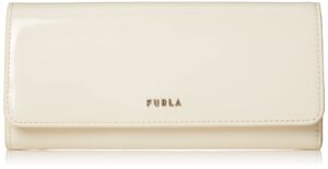 furla 1003-wh000 splendida continental wallet slim, women's, white cotton