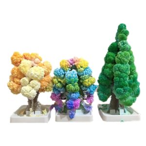 3 in 1 mini christmas tree magic growing, paper tree colorful diy crystal growing kit/ornaments decoration toy novelty xmas gift boys girls science kits & toys learning guide (a)