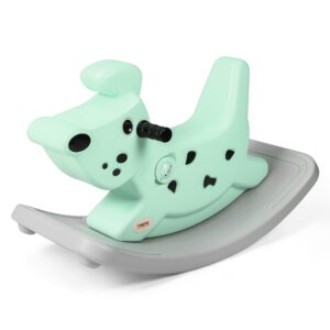 vilobos rocking horse outdoor rocking toy with music for toddler baby kids ages 1-3 year old boy girl green