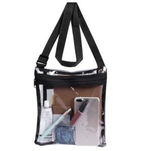 nymphfable clear stadium bag with inner pocket and adjustable straps transparent concert purse tote bag