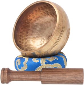 tibetan singing bowl set - 3.75” inches sound bowl meditation set - meditation bowl with random cushion and mallet - cuencos tibetanos for sound bath and healing