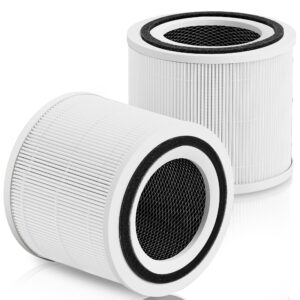 2 pack hepa-14 replacement filter compatible with 240 purifier, 3-in-1 filtration system of nylon pre-filter, activated carbon filter and grade true 14 hepa filter replacement