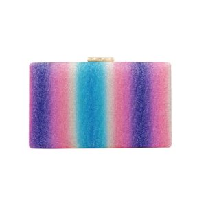 huai chao women's colorful glitter clutch purse party prom holiday bag evening handbag deep