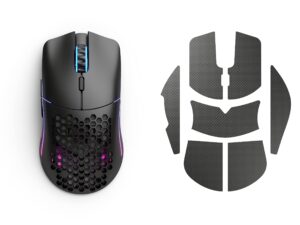 (mouse + grip tape) glorious model o wireless gaming mouse - rgb 69g lightweight wireless gaming mouse (matte black) + glorious gaming mouse grip tape (model o) (bundle)