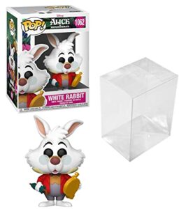 white rabbit w/watch pop #1062 - alice in wonderland 70th anniversary vinyl figure (bundled with plastic protector case/box)