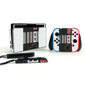 mightyskins skin compatible with nintendo switch oled - retro gamer 3 | protective, durable, and unique vinyl decal wrap cover | easy to apply, remove, and change styles | made in the usa