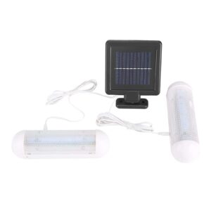 vluoo solar powered shed light rechargeable split solar shed lights with on off switch indoor solar lights for sheds inside solar powered lights for garden, greenhouse, corridor