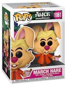 march hare pop #1061 - alice in wonderland 70th anniversary vinyl figure (bundled with plastic protector box)