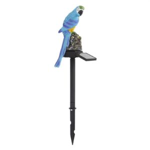 jf-xuan solar light parrot/owl/cat solar light solar power led lawn light outdoor waterproof garden landscape lamp home garden decor powered spotlight (emitting color : blue parrot)