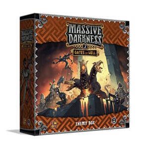 massive darkness 2 gates of hell enemy box expansion | tabletop miniatures game | cooperative strategy game for adults and teens | ages 14+ | 1-6 players | average playtime 60 minutes | made by cmon