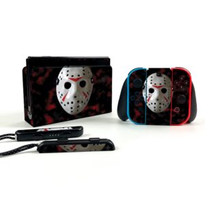 mightyskins skin compatible with nintendo switch oled - 13th nightmare | protective, durable, and unique vinyl decal wrap cover | easy to apply, remove, and change styles | made in the usa