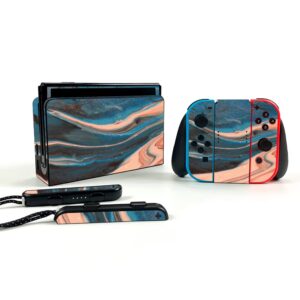 mightyskins skin compatible with nintendo switch oled - sea dunes | protective, durable, and unique vinyl decal wrap cover | easy to apply, remove, and change styles | made in the usa