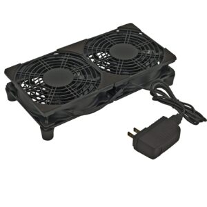 240mm 120mm x 2 5v usb powered pc computer cooling fan with ac adapter for router av cabinet rack server modem tv box dvr amp and entertainment center