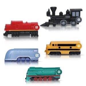 extra engines pack | player pieces for ticket to ride and other adult, family, and kids train board games | upgraded miniatures (extras)