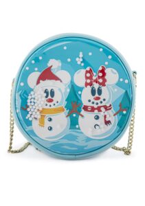 loungefly x disney mickey & minnie snow globe crossbody bag - fashion cute crossbody bags