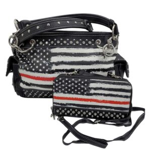 usa flag handbags thin blue line purses thin red line handbags (usa-thin-red-line-purse&wallet)