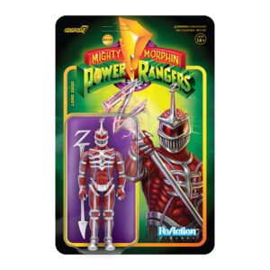 super7 mighty morphin power rangers lord zedd - 3.75" power rangers action figure with accessory classic tv show collectibles and retro toys