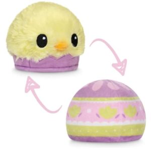 teeturtle - the original reversible easter egg + chick - cute sensory fidget stuffed animals that show your mood - perfect easter basket stuffer!