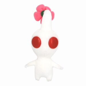 little buddy 1844 pikmin white flower 6" plush, multicolor