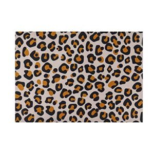 evergreen classic animal print layering entrance doormat | indoor and outdoor | 42-inches x 26-inches | non-slip backing | all-season | low profile | home décor | sassafras collection