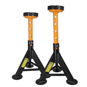 bestool jack stands 4 ton, jack stand with security locking pins 8,000 lbs capacity, 2 pack (black)