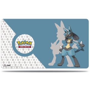 ultra pro - lucario playmat for pokémon - show up to battle in style against friends and enemies and play your best cards on a vibrant full-color playmat