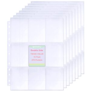 30 pack a5 mini 3 ring binder photo sleeves (15 pack)