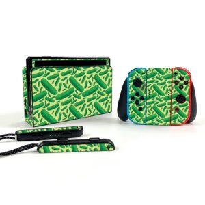 mightyskins skin compatible with nintendo switch oled - pickles | protective, durable, and unique vinyl decal wrap cover | easy to apply, remove, and change styles | made in the usa