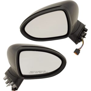 kool vue driver & passenger side power heated mirrors for kia rio 2012-2017 power fold with signal light & memory paintable hatchback & sedan