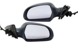 kool vue driver & passenger side power heated mirrors for audi a4 quattro a4 2009 with signal light; without memory paintable sedan & wagon