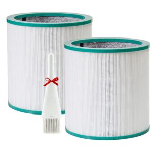 2 pack replacement air purifier filter for dyson tower purifier pure cool link tp00,tp01, tp02, tp03, bp01,am11, compare to part 968126-03