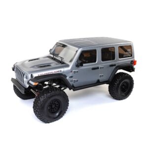 axial rc truck 1/6 scx6 jeep jlu wrangler 4wd rock crawler rtr (batteries and charger not included): silver, axi05000t2