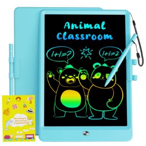 ucidci lcd writing tablet 10inch doodle board - colorful screen electronic toddler drawing tablet drawing pad, educational learning toddler toys for 3 4 5 6 7 8 year old kids girls boys