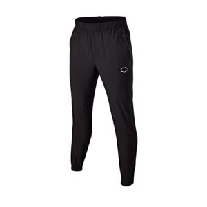 evoshield men's standard woven jogger, black, large