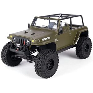 redcat racing tc8 marksman rc crawler – 1/8 scale brushed electric trail crawler off road rock crawler rc truck – 2.4ghz radio controlled waterproof off road car – great for all terrain – green