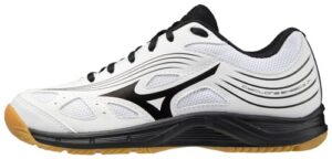 mizuno womens cyclone speed 3 junior shoe - white-black, white/black, 3 big kid us